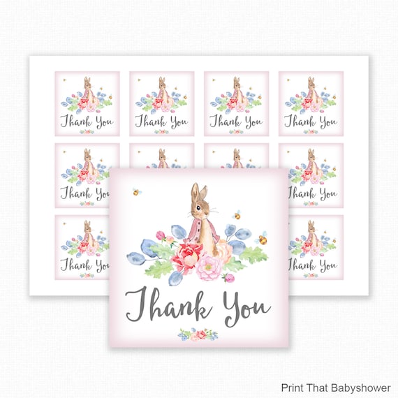 Peter Rabbit Baby Shower Printable Favor Tag - Peter Rabbit Favour Tag ...