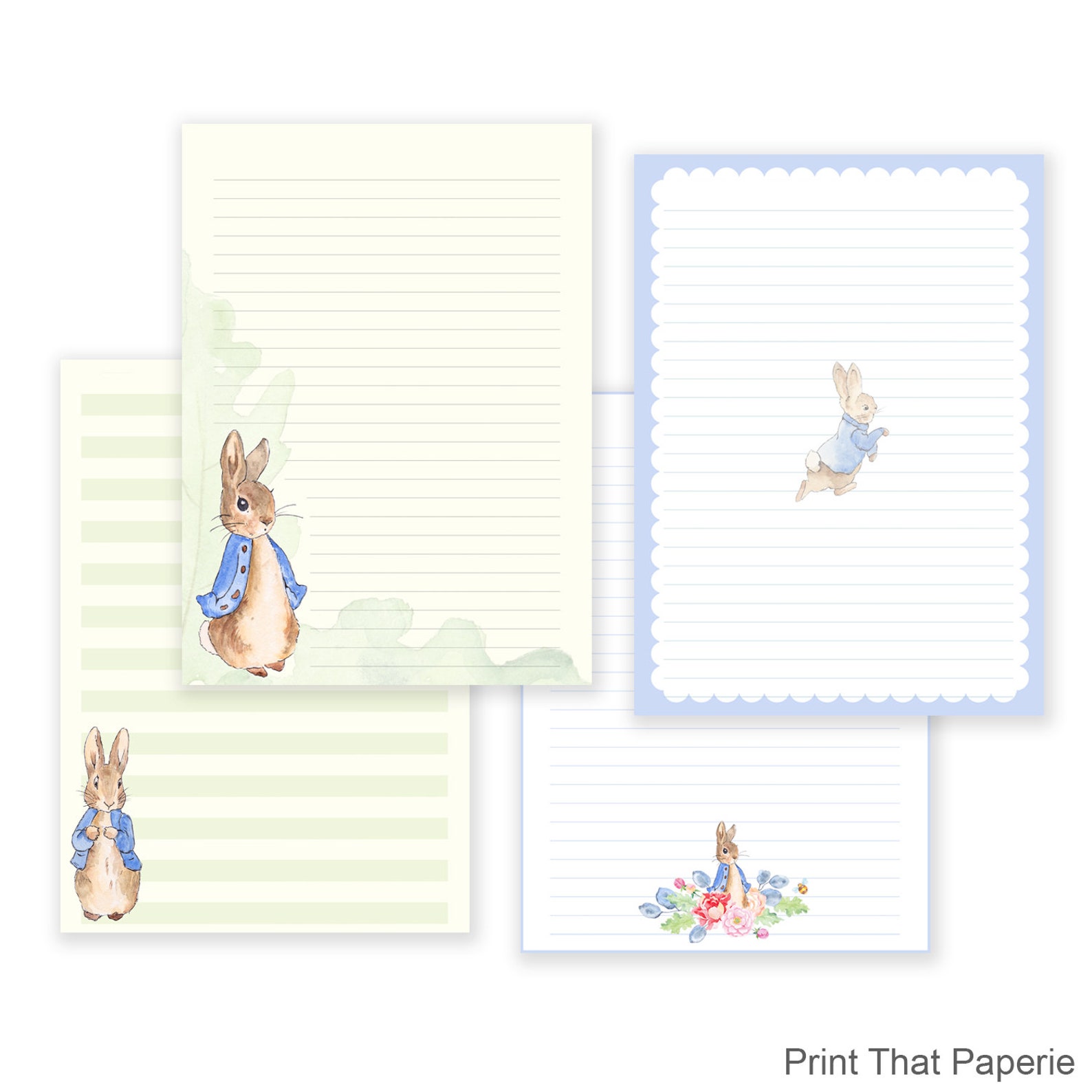 Peter Rabbit Printable Writing Paper Stationary Paper - Etsy UK