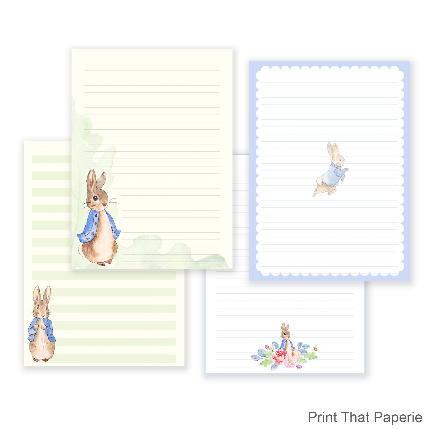 Peter Rabbit Printable Writing Paper Stationary Paper - Etsy UK