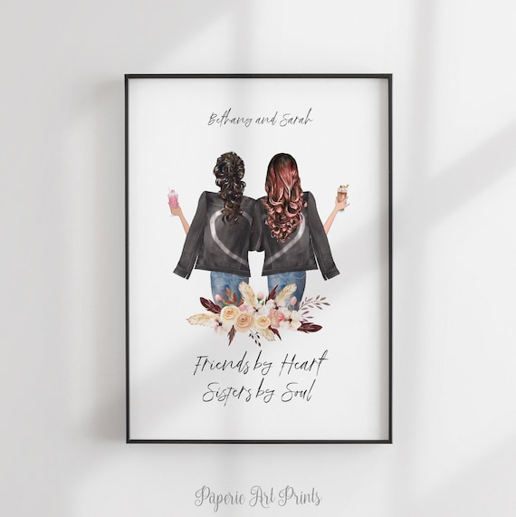 Besties Print Best Friends Gift Custom BFF Friends - Etsy
