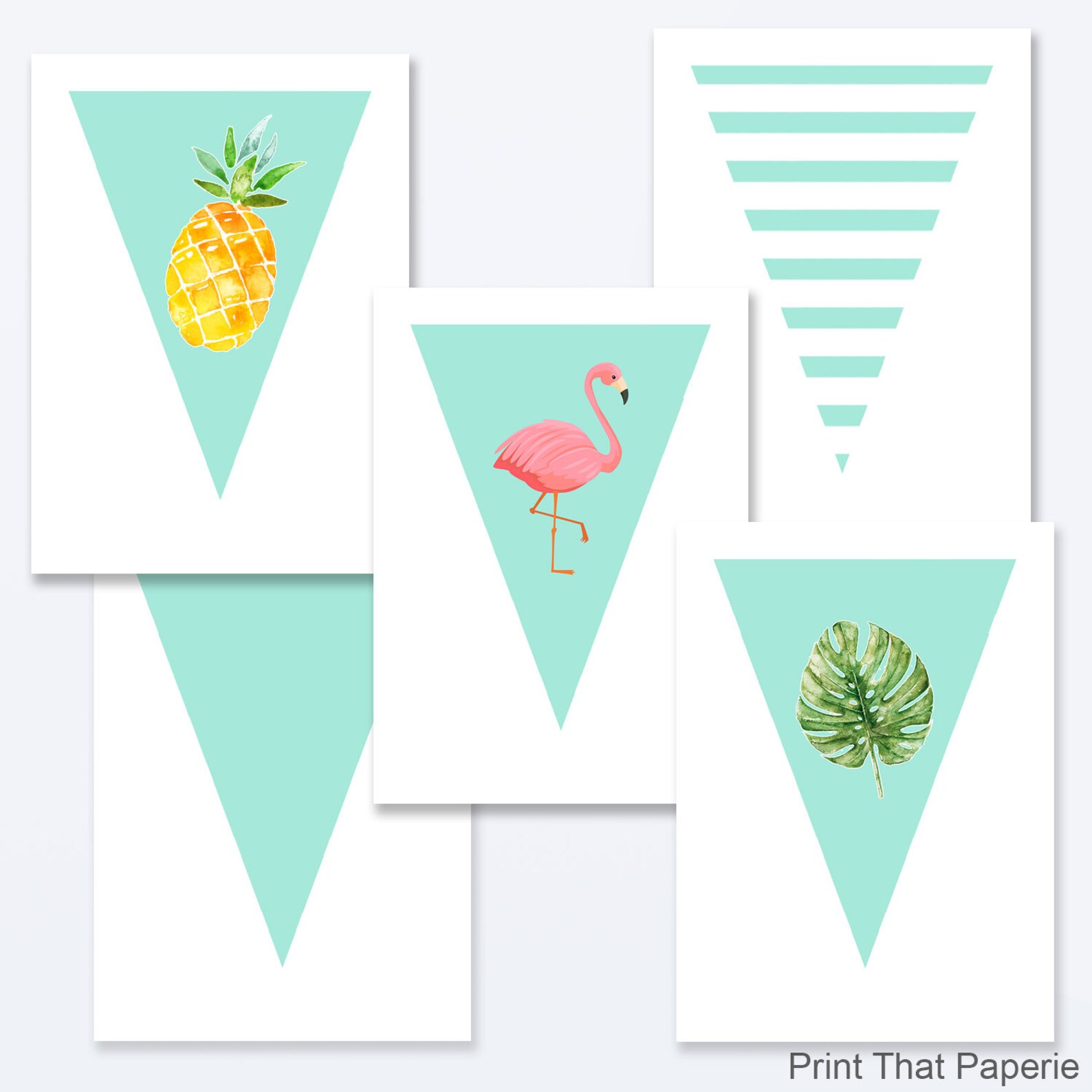 Summer Birthday Banner - Flamingo Party Banner - Flamingo Birthday ...