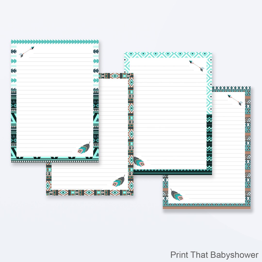 Tribal Printable Writing Paper Stationary Paper Letter - Etsy
