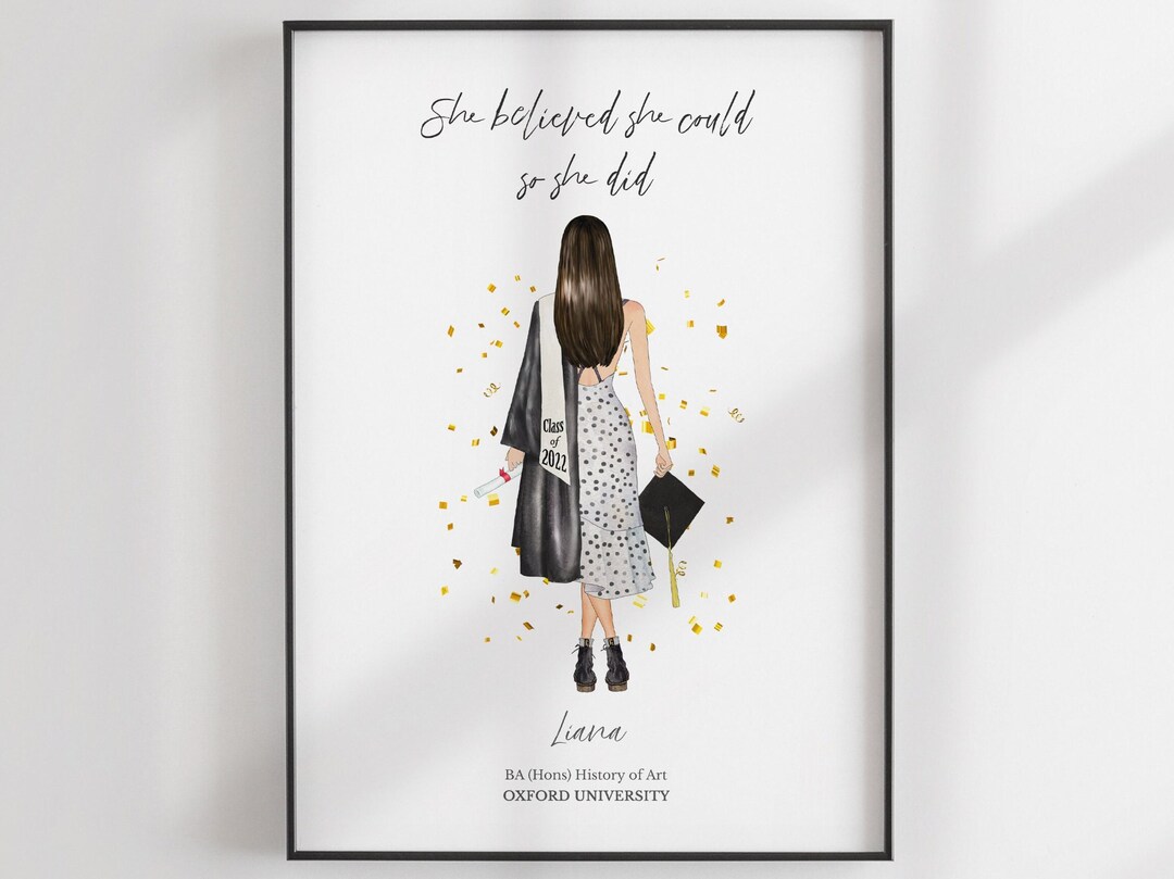 Personalised Graduation Print - Graduation Gift - Custom BFF Gift ...