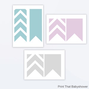 Summer Birthday Banner - Chevron Party Banner - Chevron Birthday ...