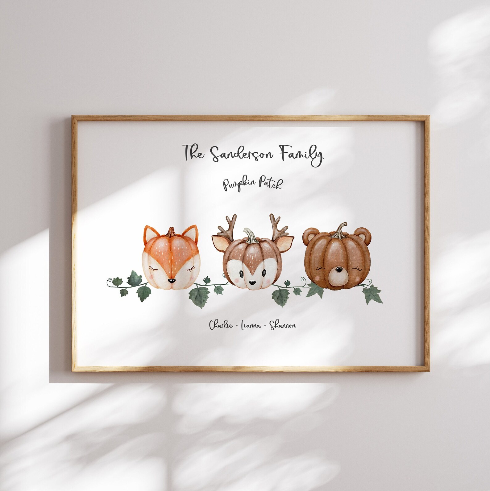Pumpkin Patch Family Portrait - Pumpkin Printable Print - Pumpkin ...