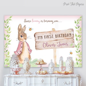 Peter Rabbit Birthday Backdrop First Birthday Backdrop - Etsy