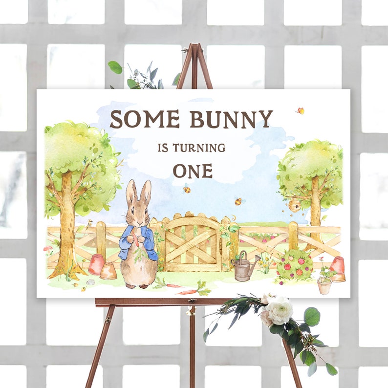 Peter Rabbit Birthday Backdrop First Birthday Backdrop - Etsy
