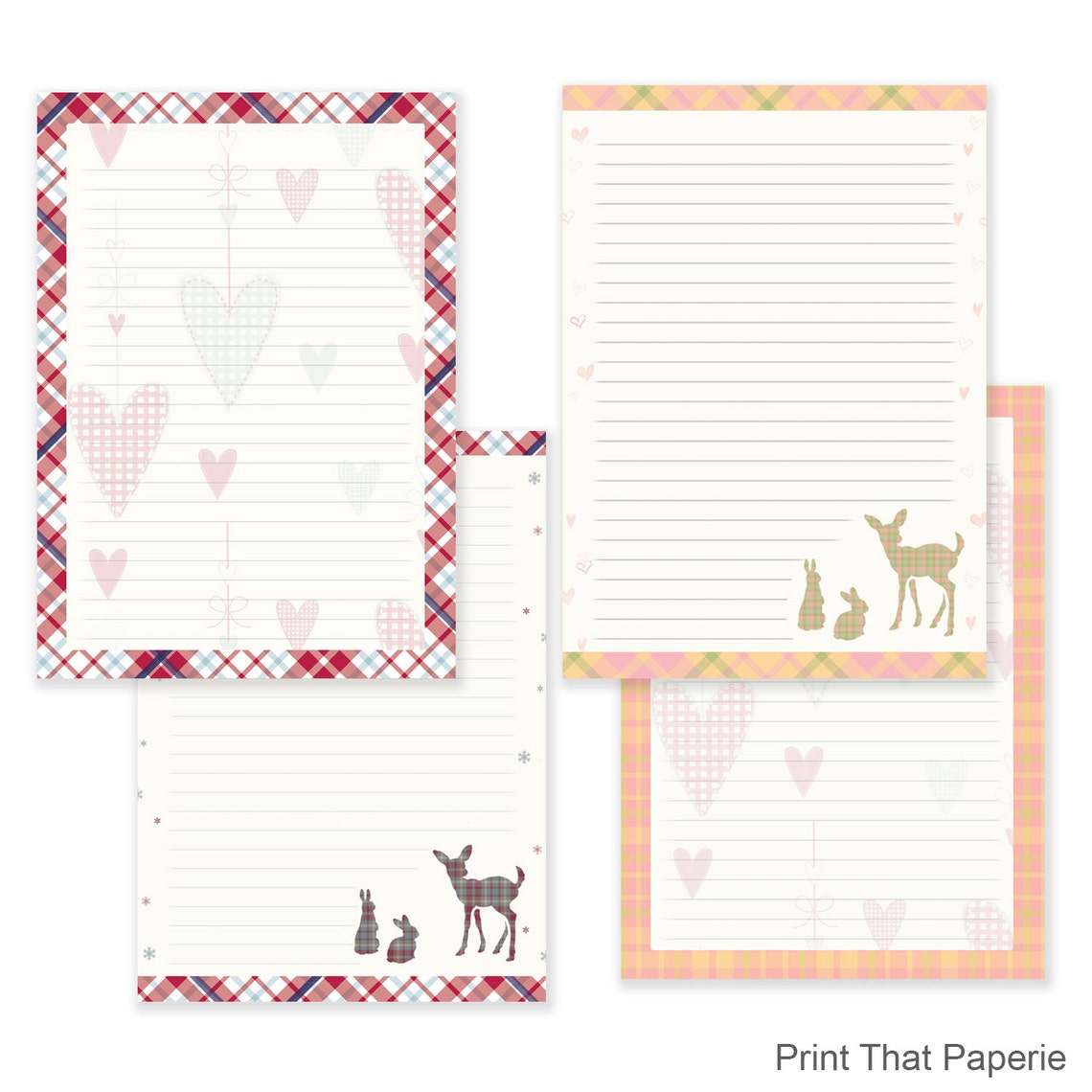 Tartan Writing Paper Stationary Paper Letter Writing Set - Etsy