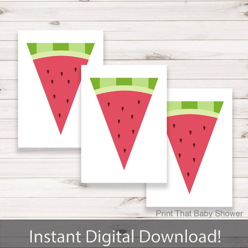 Summer Birthday Banner Watermelon Party Banner Watermelon - Etsy