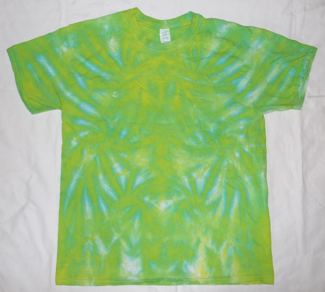 Adult Large Bright Green Tie-dye T-shirt (free Shipping!) - Etsy