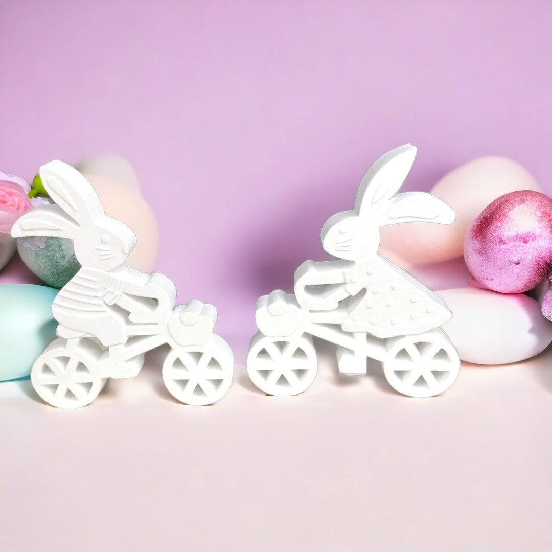 Silicone Mold, Casting Mold, Bunny on Bike, DIY, Keraflott, Raysin ...