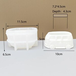 Gießform, Silikon Form, Retro Bulli Bus, Pflanzgefäß, Blumentopf ...