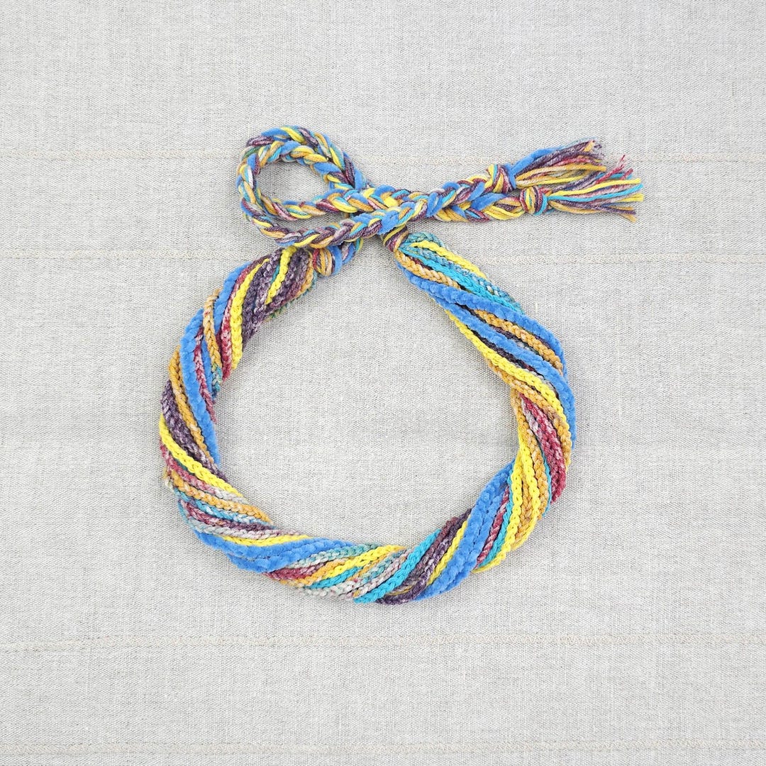 6576 String, Light Necklace; Colorful Yarn Necklace; Glamorous Necklace ...