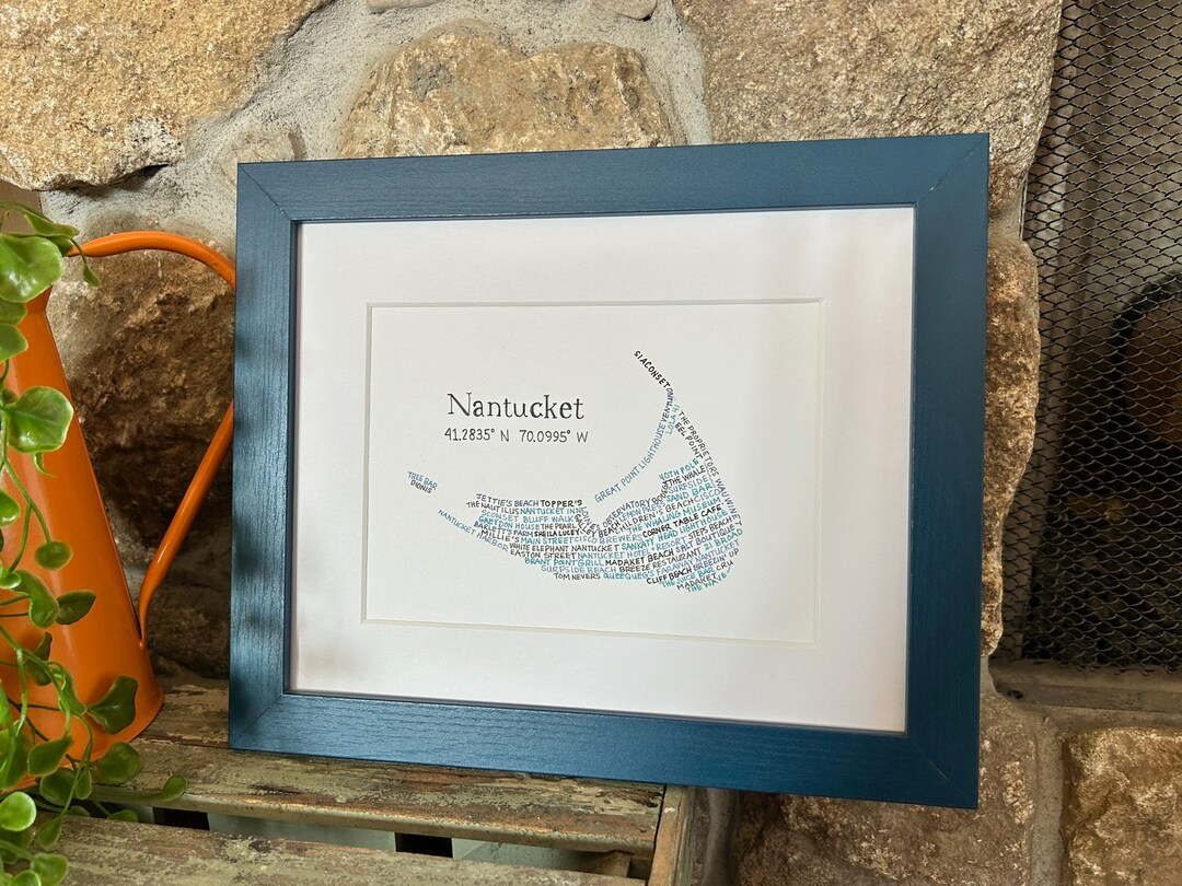 Nantucket Word Map - Etsy