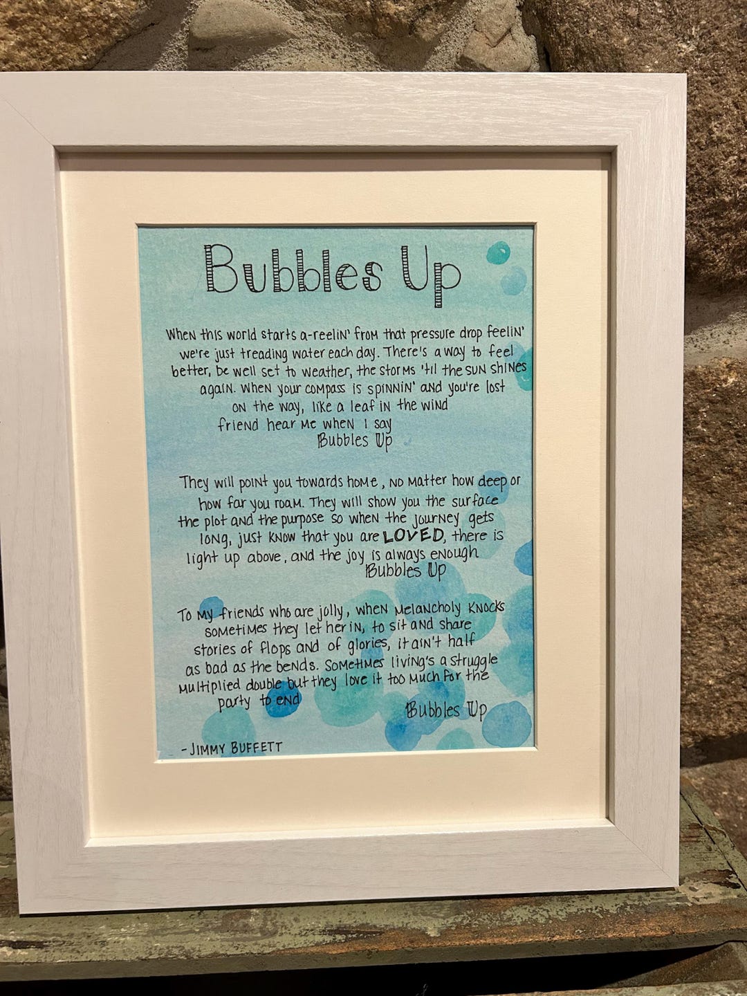 Jimmy Buffett Collection: Bubbles Up - Etsy