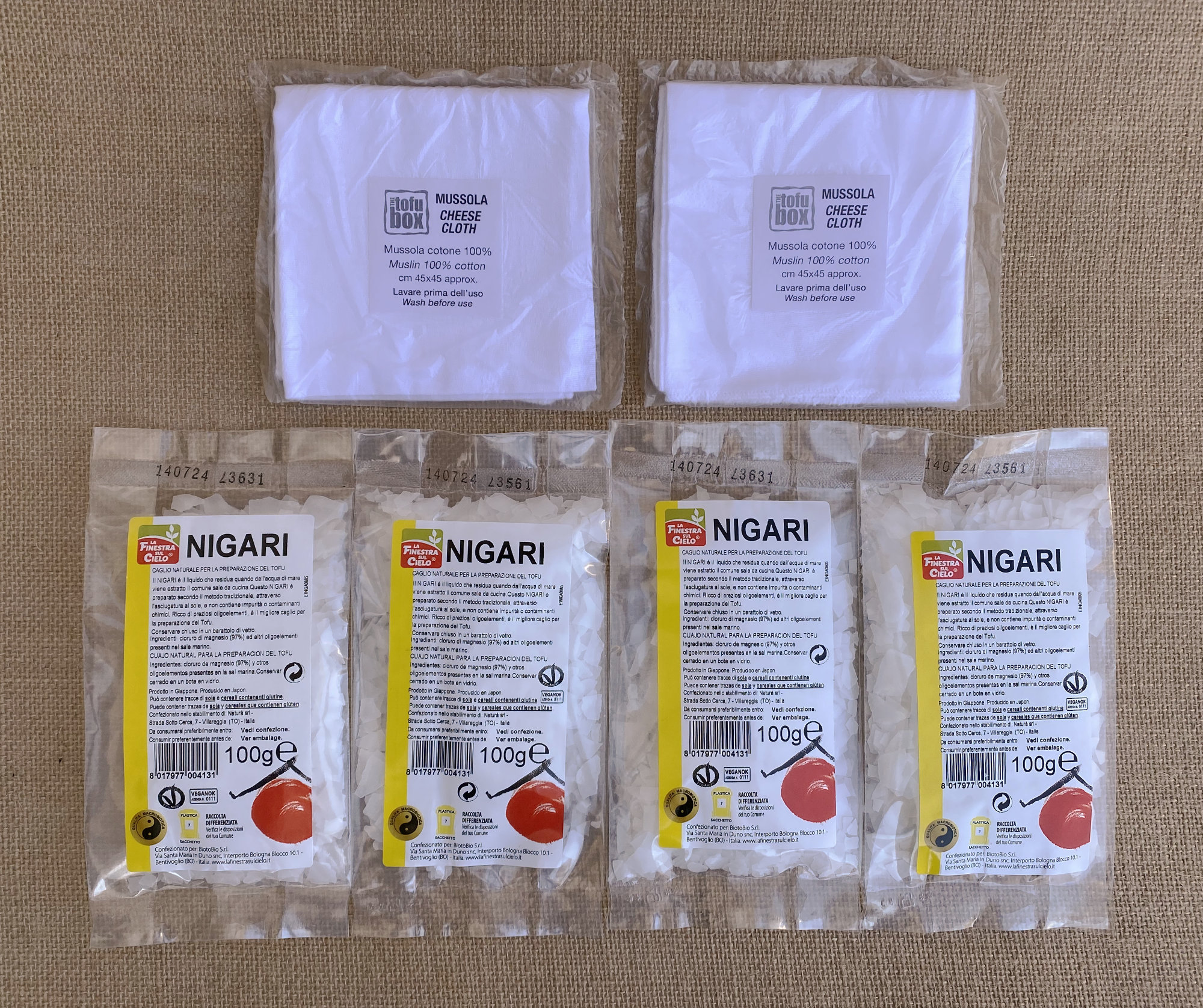 400g Di Nigari Coagulante per Tofu 2 Mussole Filtranti in Cotone - Etsy