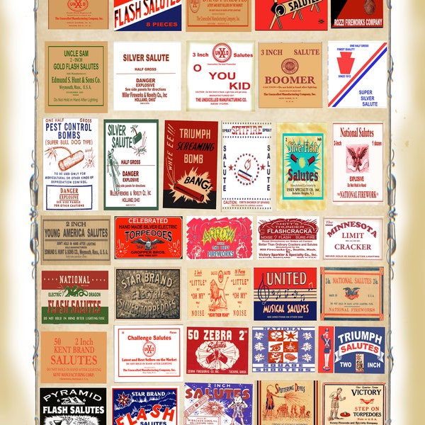 Firecracker Label - Etsy