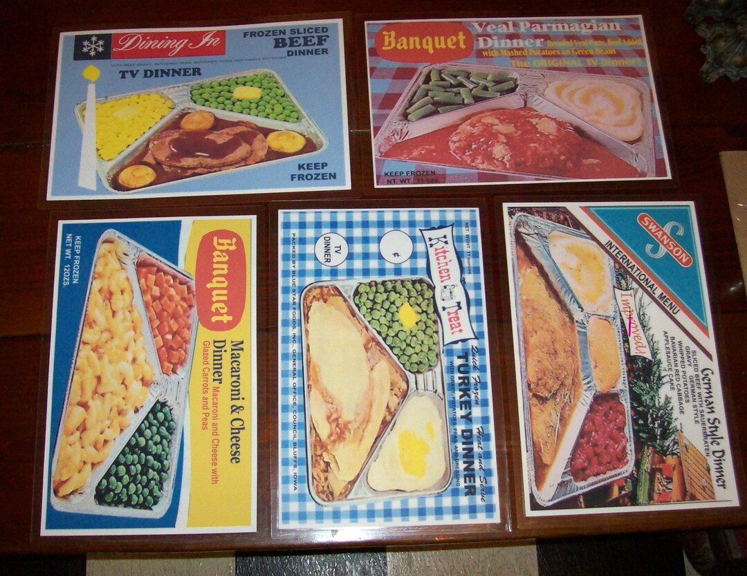 Retro Mid Centry Modern Tv Dinner Meals Swanson Banquet Kitchen Treat ...