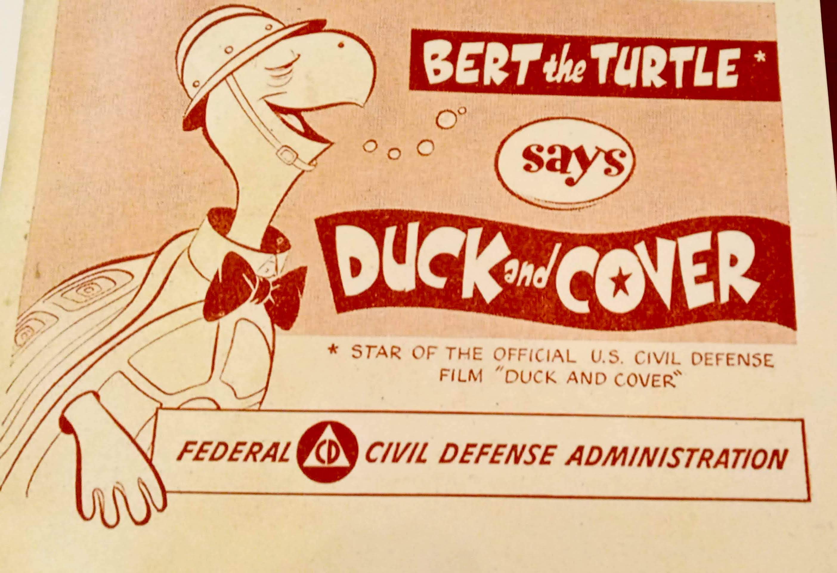 Vintage Inspired Unusual Bert the Turtle Duck and Cover Civil Defense ...