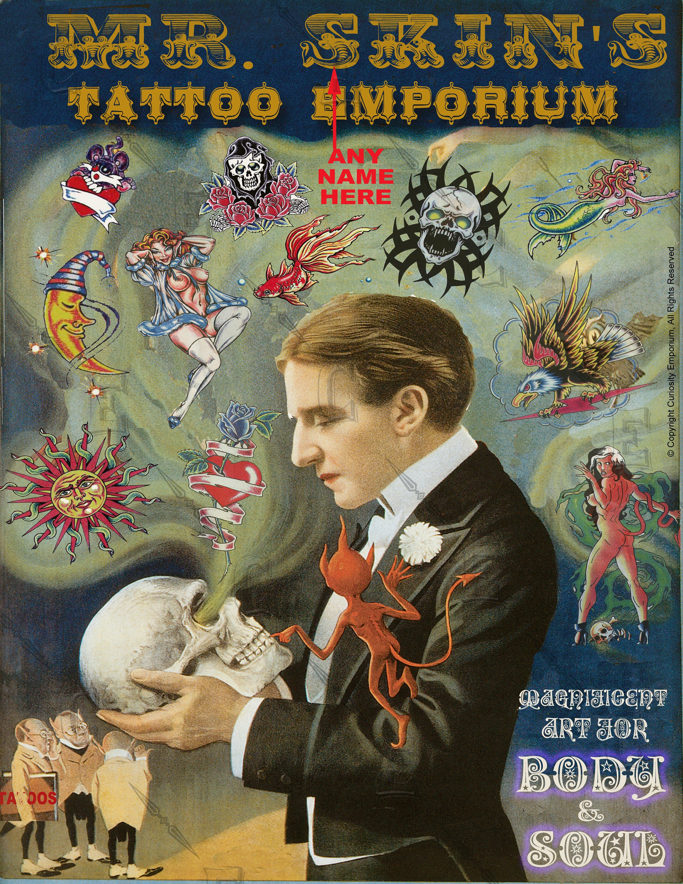 AWESOME PERSONALIZED TATTOO Parlor Sign Ready to Frame Very Cool - Etsy