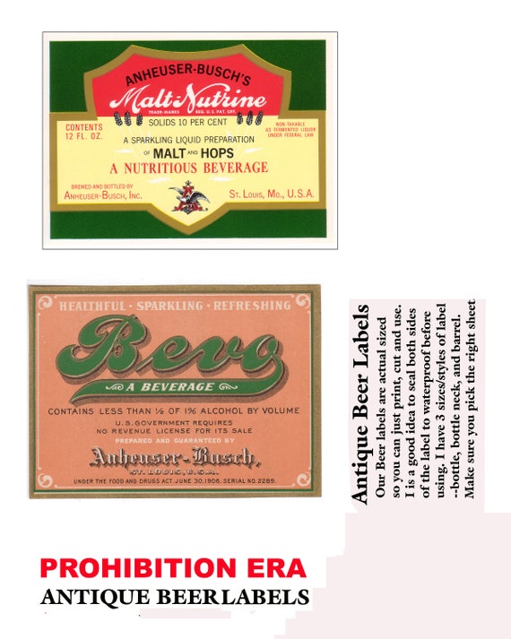 Vintage Antique Prohibition Beer Labels Digital Download - Etsy