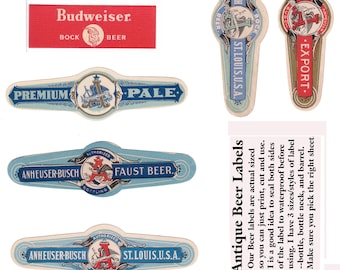 Printable Vintage Antique Beer Bottle Labels Digital Download - Etsy