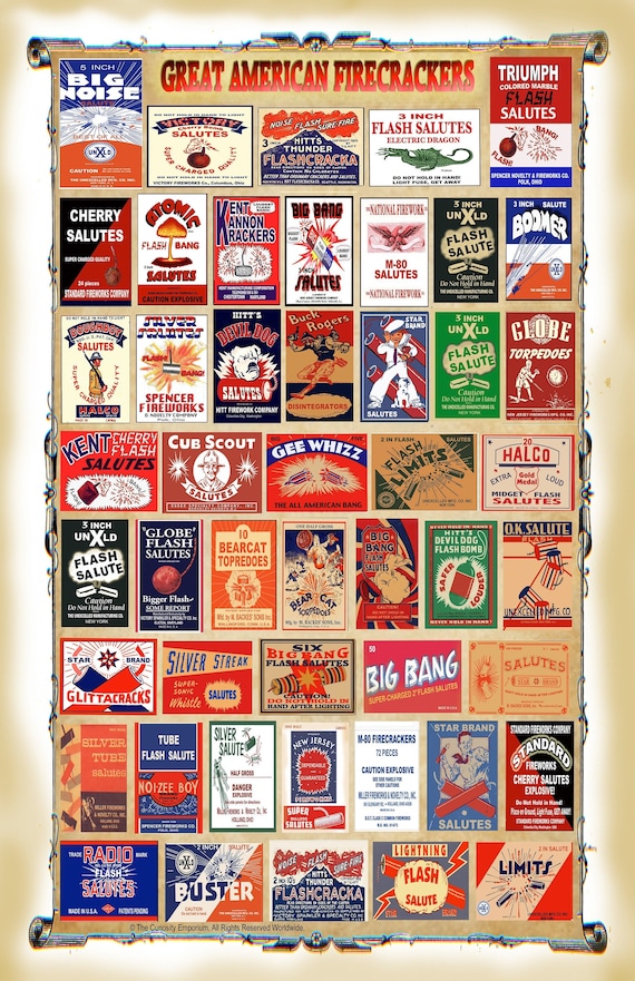 Printable Great American Firecrackers JPEG - Etsy