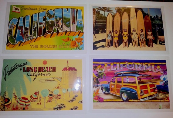 Beautiful Retro Vintage Looking Old California Post Card Style | Etsy