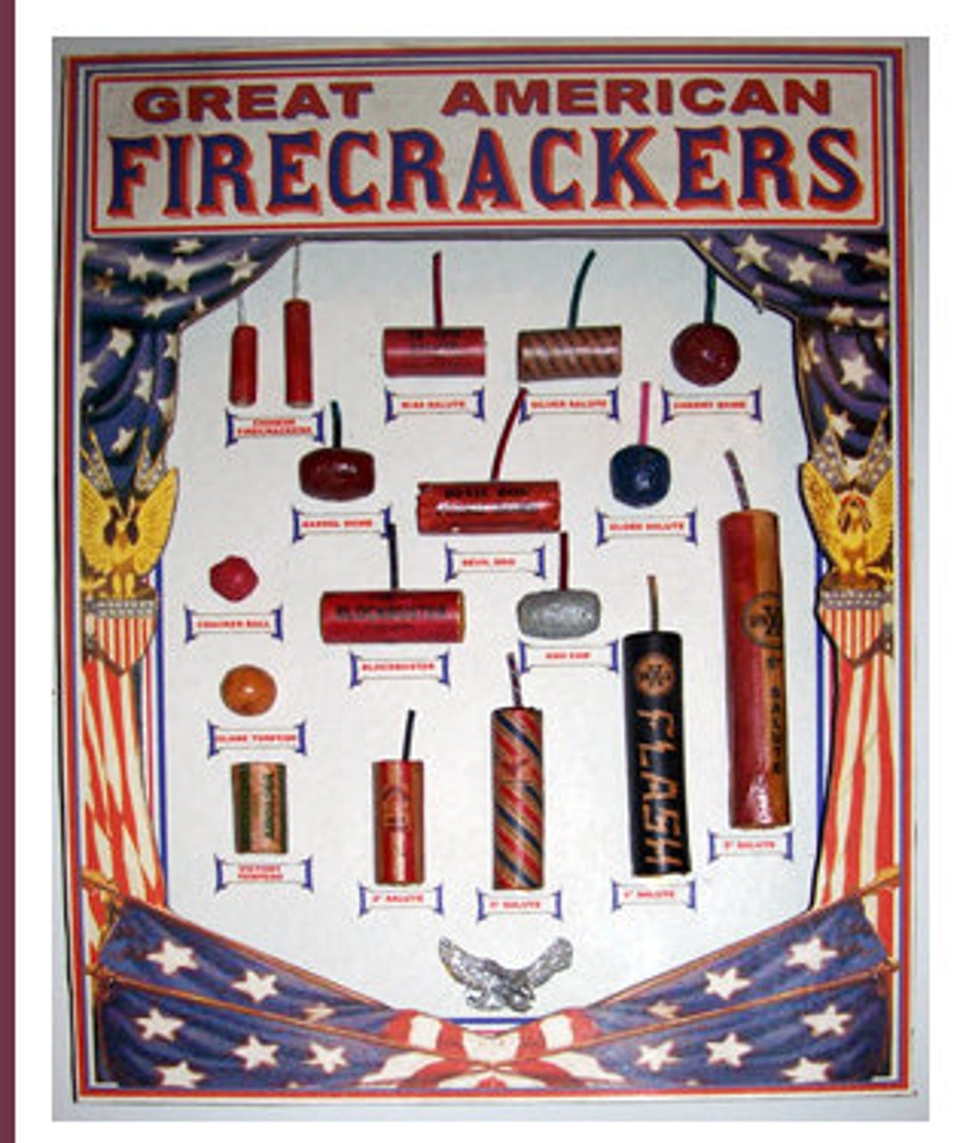 3D Great American Firecrackers Shadow Box Wall Hanging Art Display ...