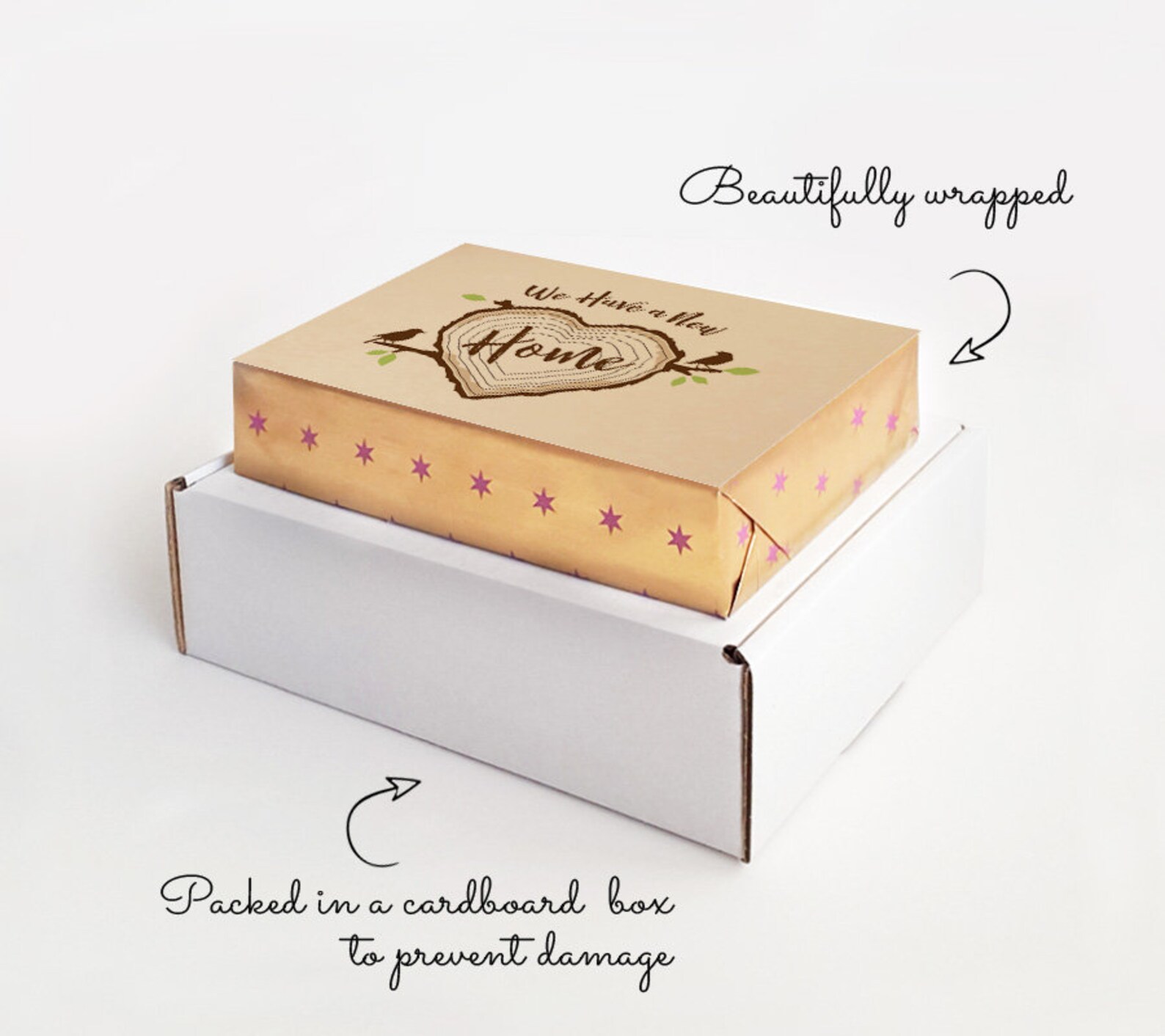 PRINTED New Home Announcement Card Moving Postcards With - Etsy