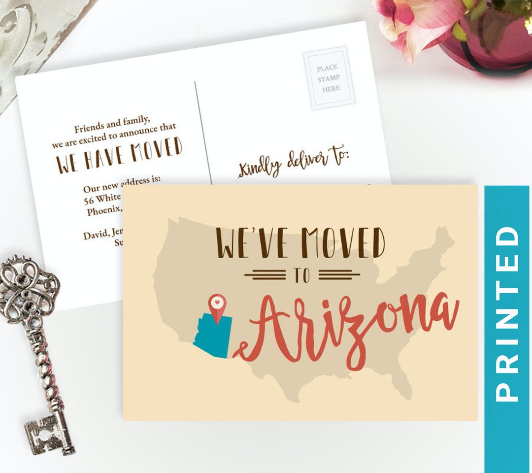 PRINTED Arizona State Moving Announcement We've Moved to - Etsy