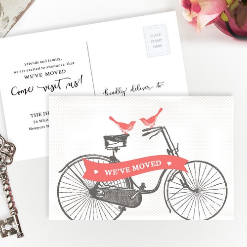 We've Moved Postcards Printable New Address Postcards | Etsy