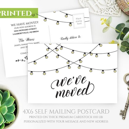 We Are Here Moving Announcement Postcard New Address Magnet - Etsy