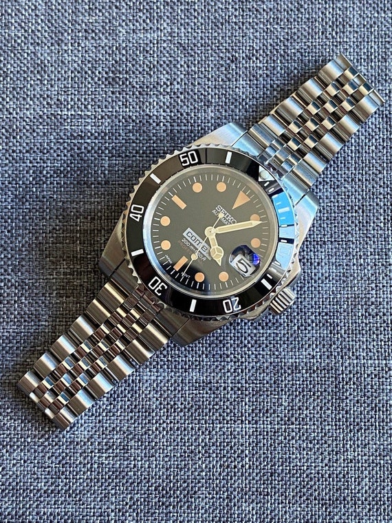 Seiko Automatic NH35A Comex Custom Mod Watch Black Ceramic | Etsy