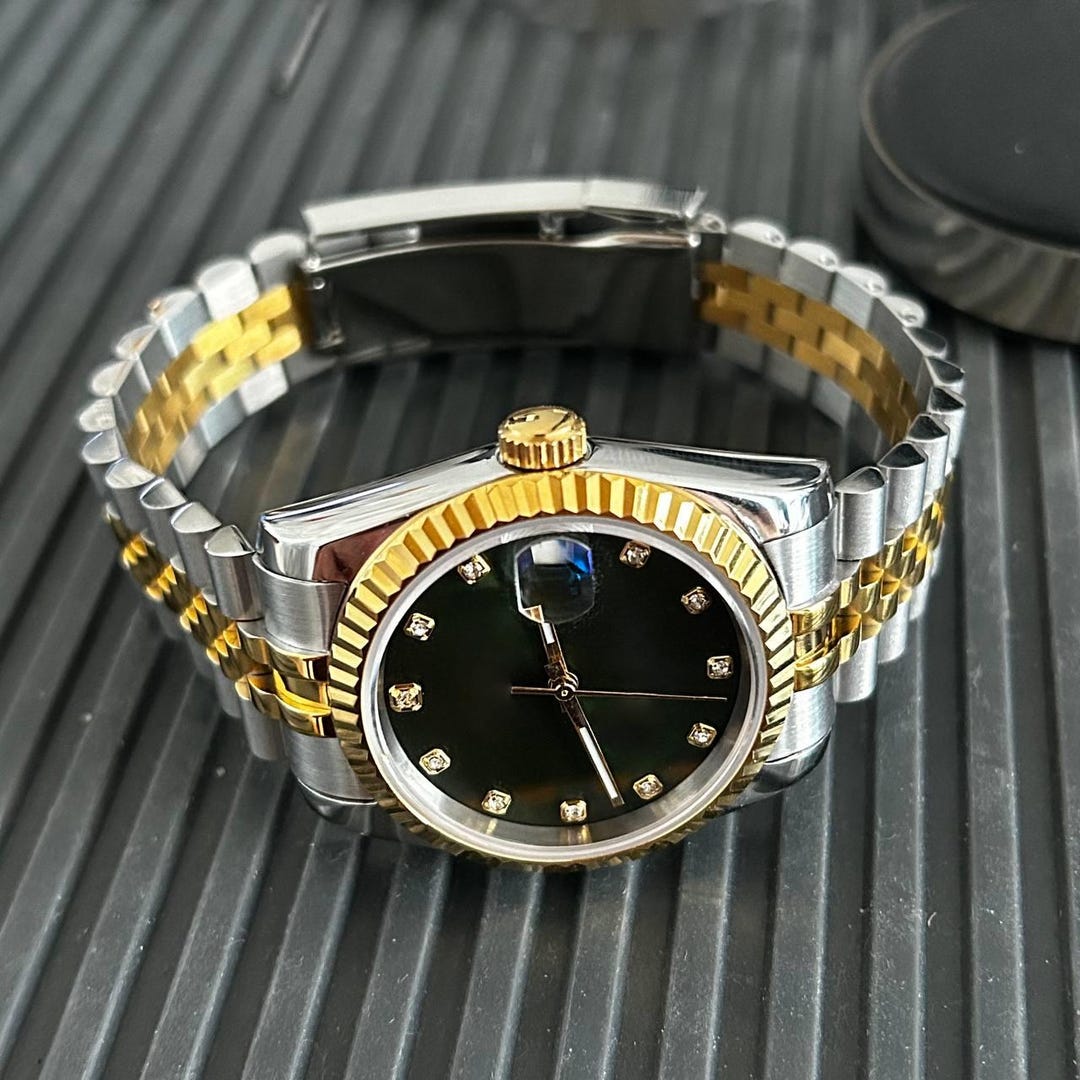 36mm Datejust Mod Two Tone Custom Watch Seiko NH35, Diamond Dial, Gift ...
