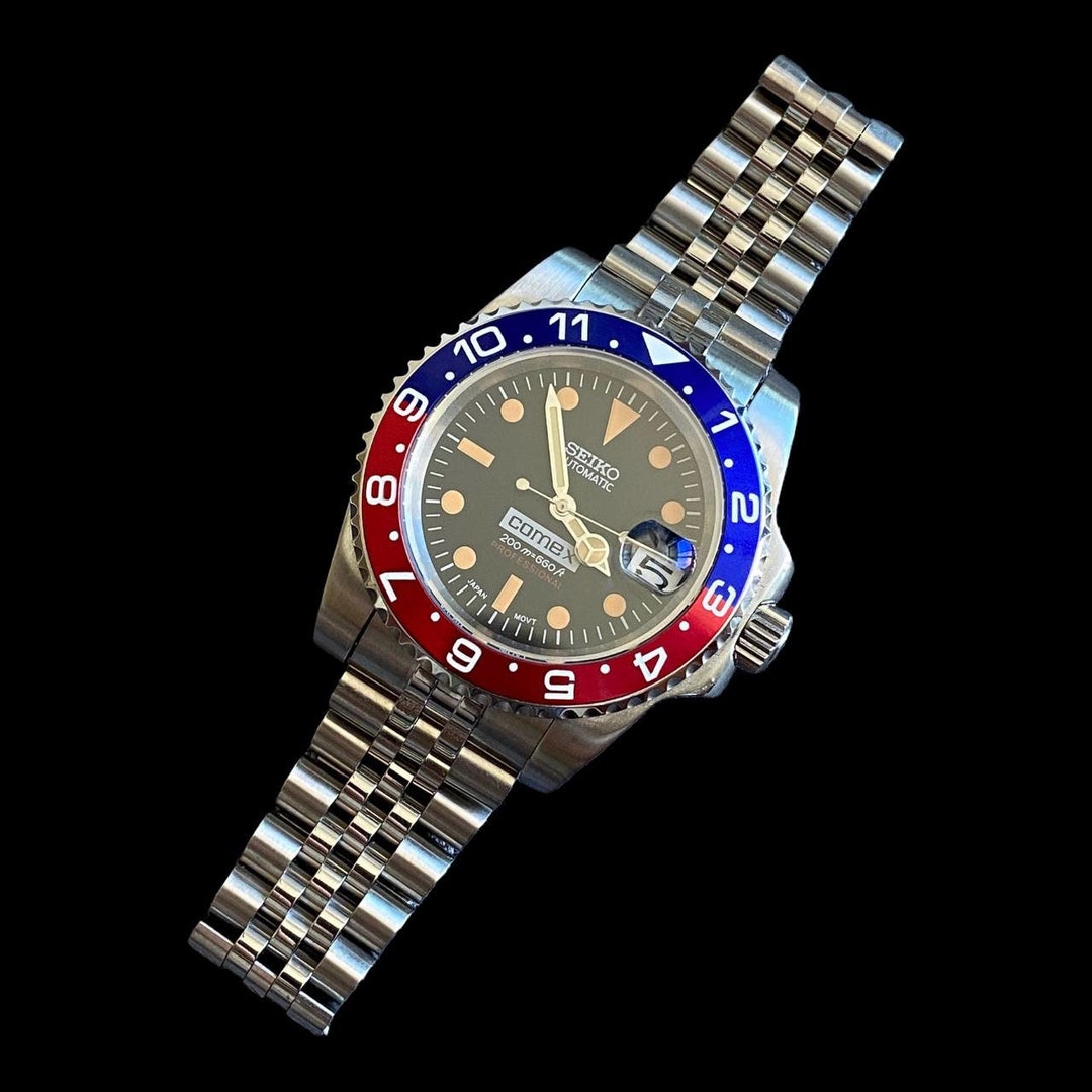Seiko Automatic NH35A Comex Custom Mod Watch Pepsi Bezel - Etsy