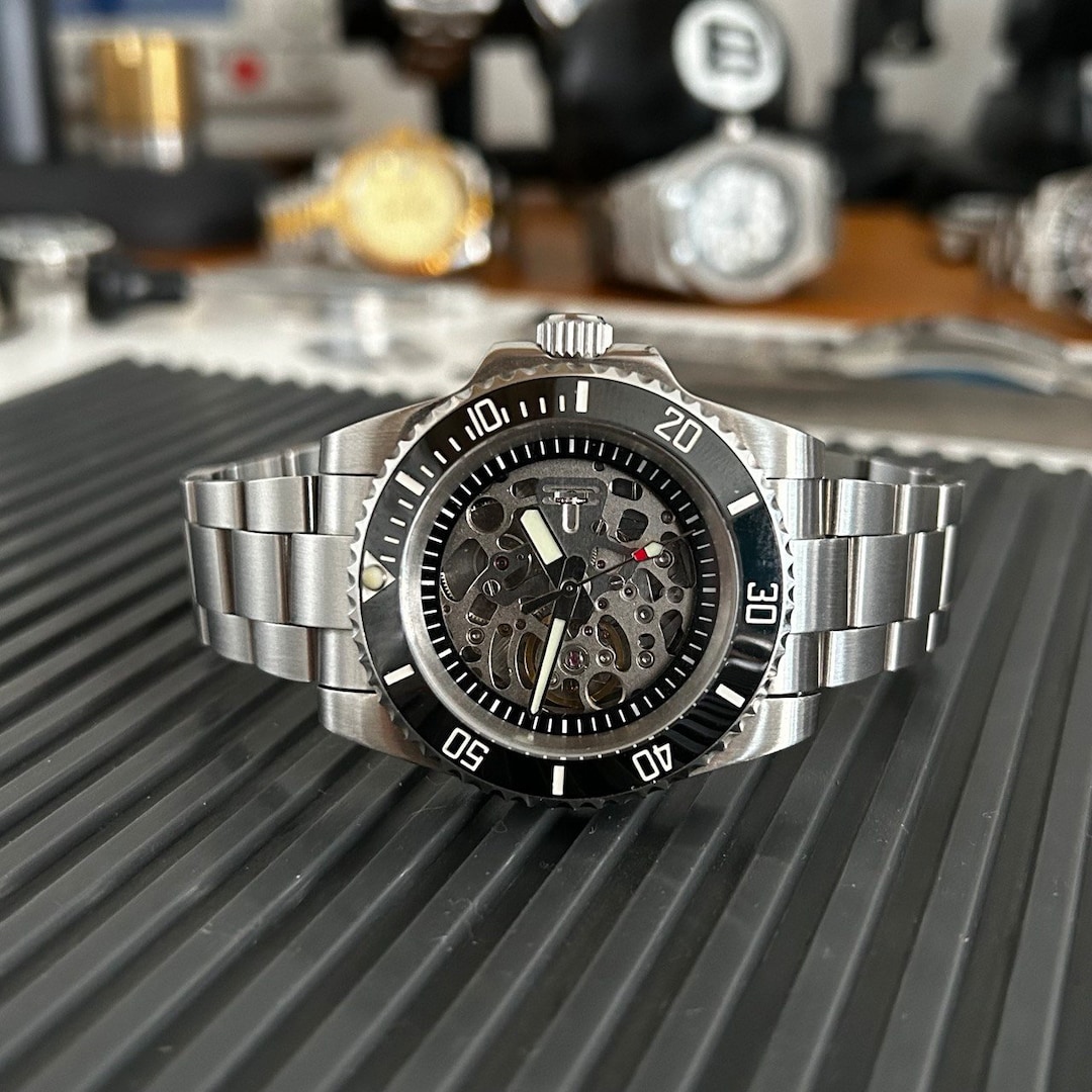 Seiko Skeleton Master Mod Mens Automatic Custom Watch, Sapphire Crystal ...