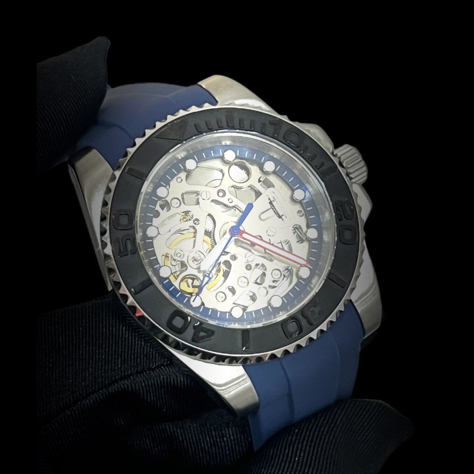 Seiko NH70 Skeleton 41mm Yachter Mod Custom Automatic Watch - Etsy 日本