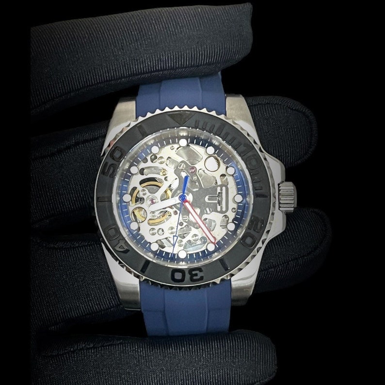 Seiko NH70 Skeleton 41mm Yachter Mod Custom Automatic Watch - Etsy 日本