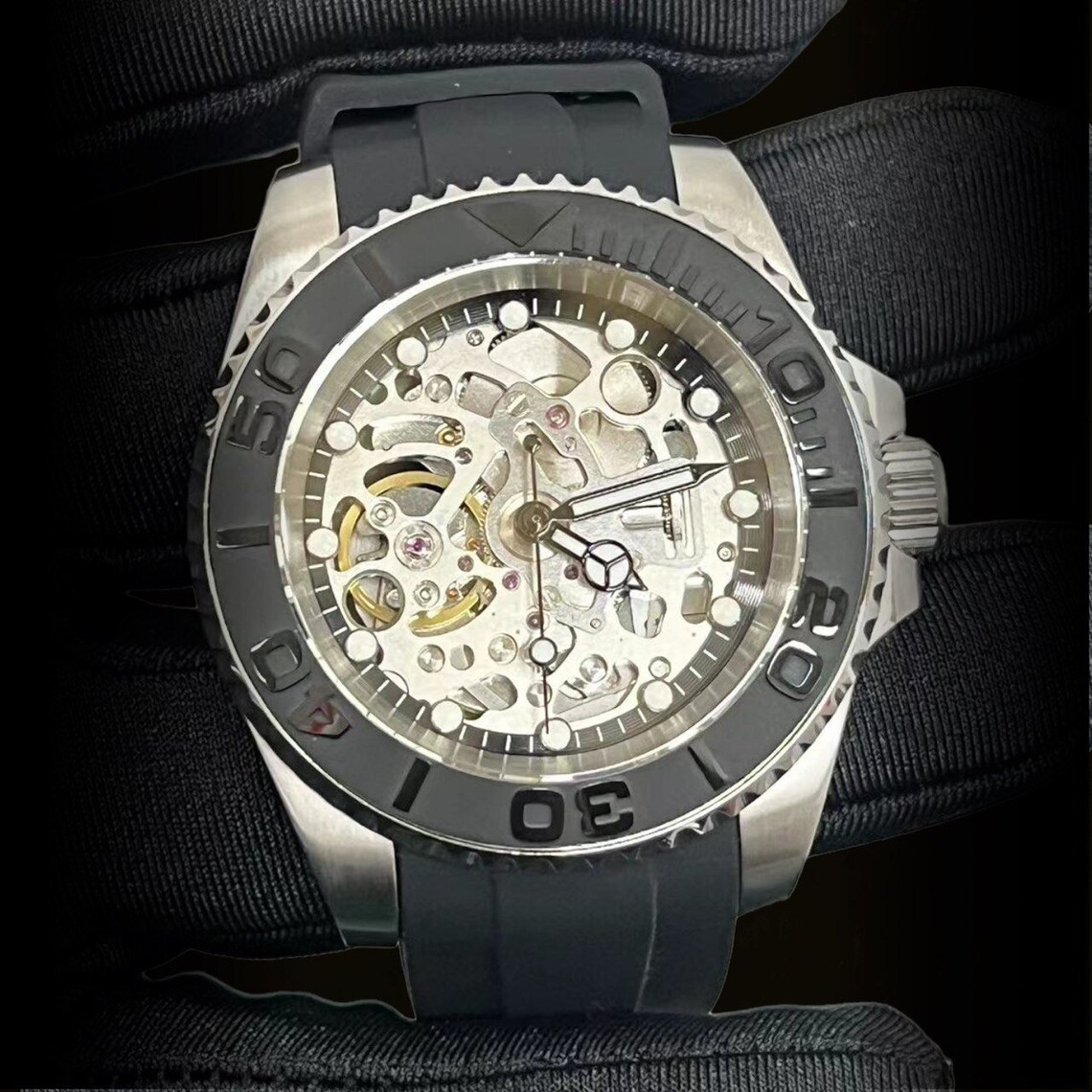 Seiko Skeleton Yachster YM Mod Custom Watch Automatic NH70 - Etsy