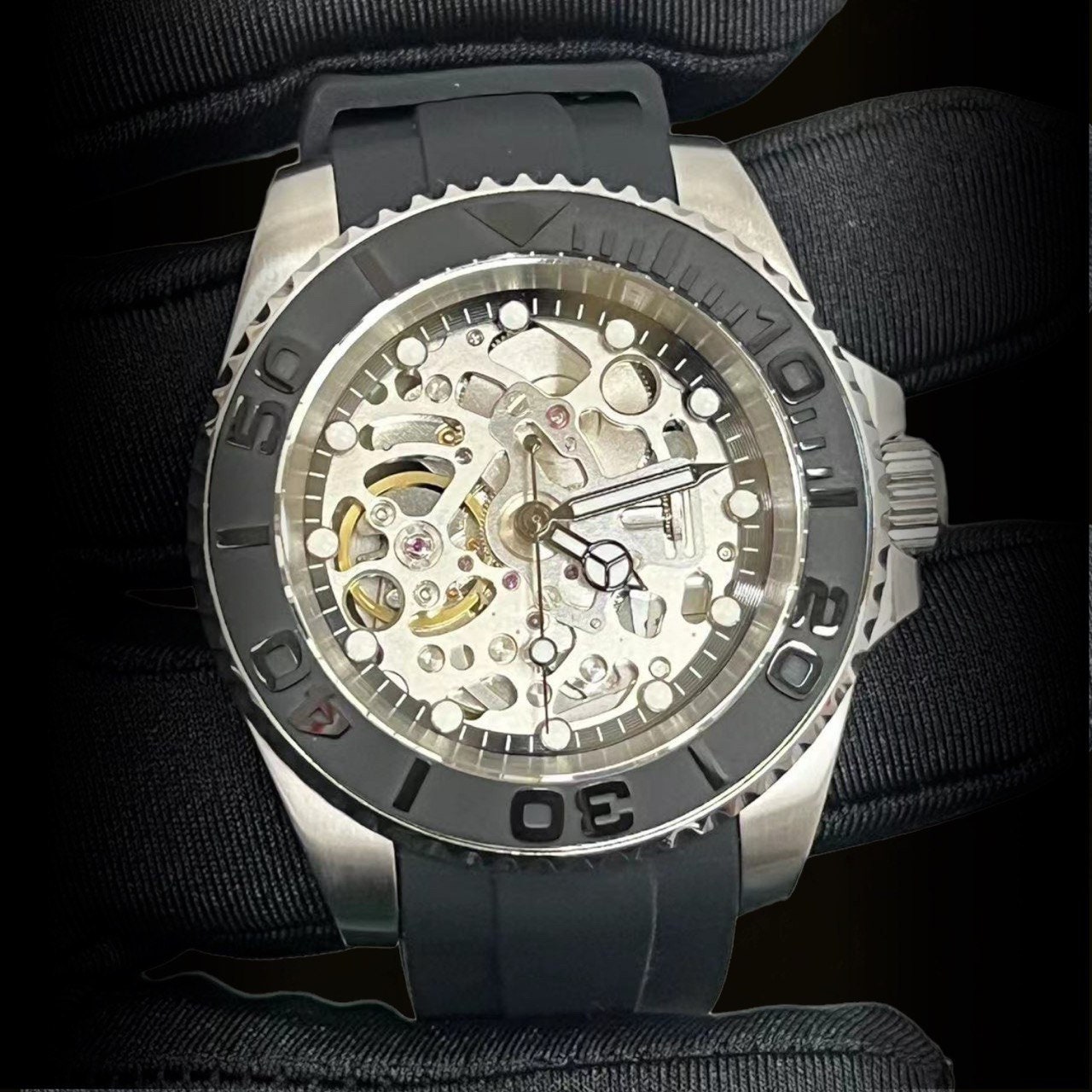 Seiko Skeleton Yachster YM Mod Custom Watch Automatic NH70 - Etsy
