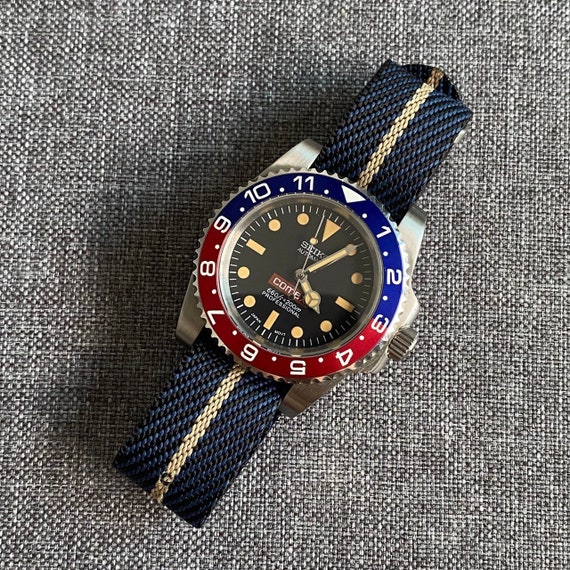 Seiko Mod Comex Custom Watch Automatic NH35A Patina Dial Pepsi - Etsy