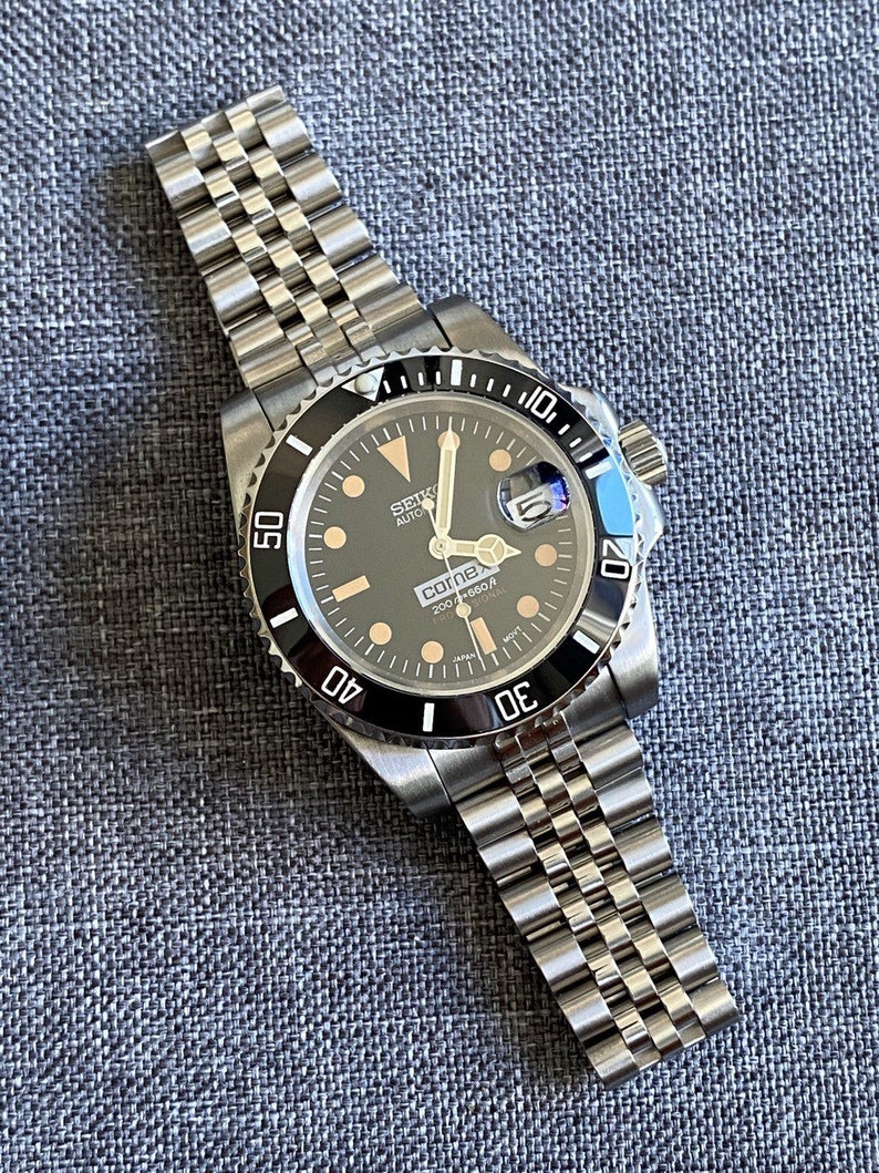 Seiko Automatic NH35A Comex Custom Mod Watch Black Ceramic | Etsy