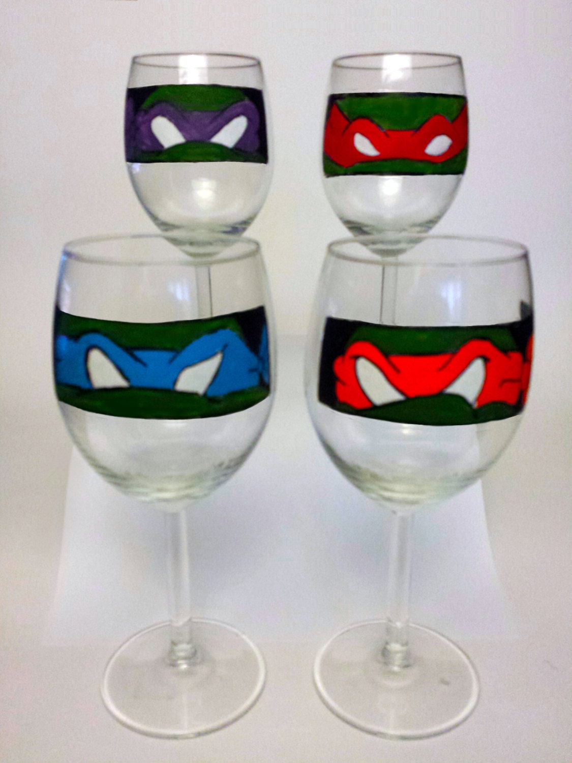 Teenage Mutant Ninja Turtles - Handpainted Glass - Etsy