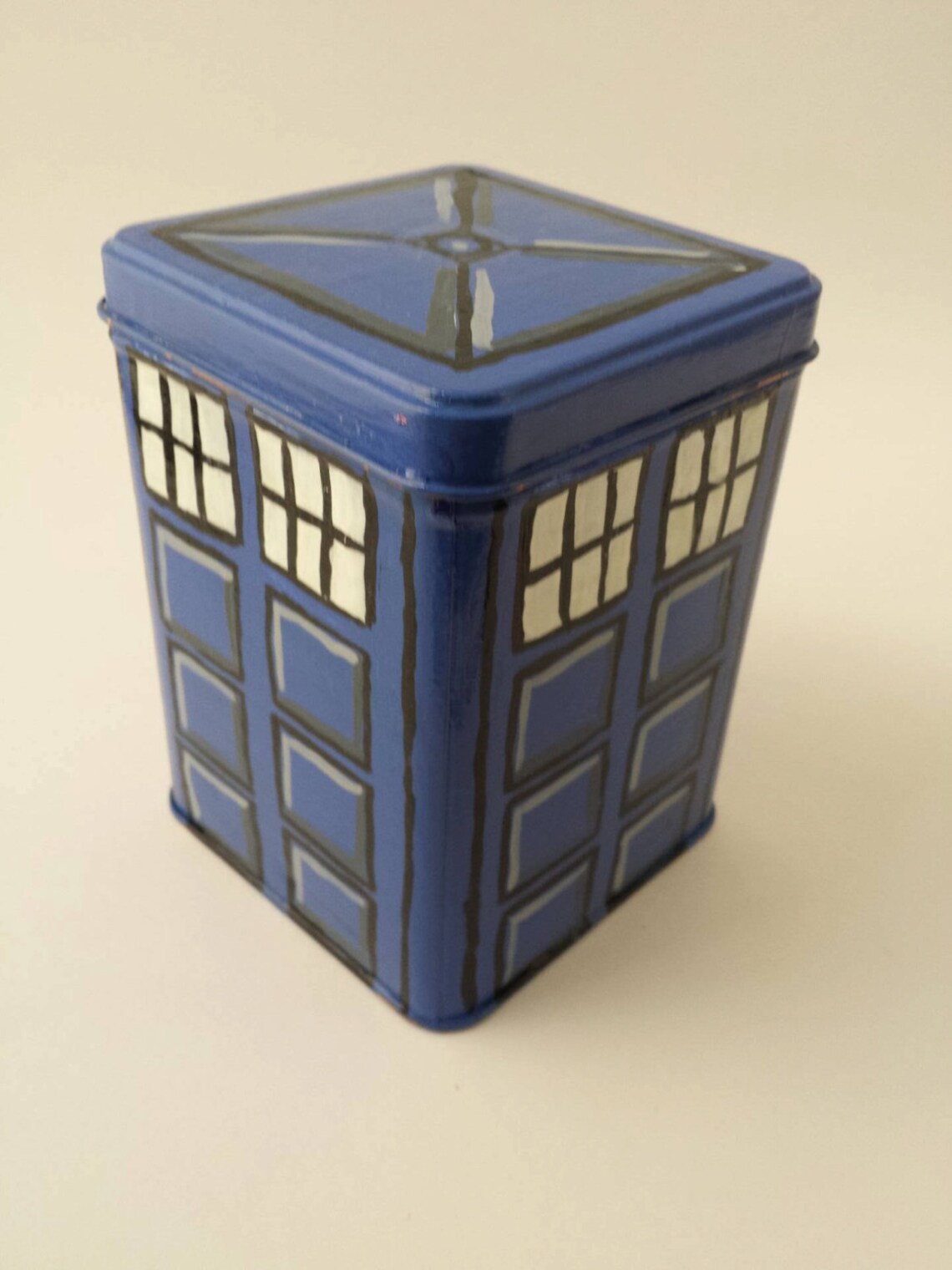 T.A.R.D.I.S - Hand Painted Upcycled Tea Tin - Etsy
