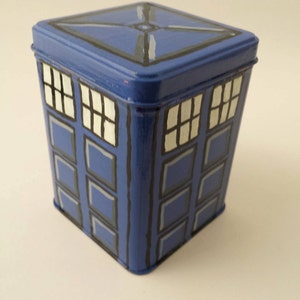 T.A.R.D.I.S - Hand Painted Upcycled Tea Tin - Etsy