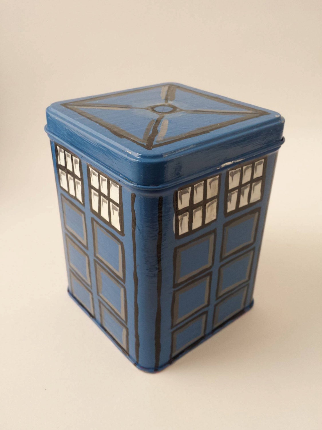 T.A.R.D.I.S - Hand Painted Upcycled Tea Tin - Etsy