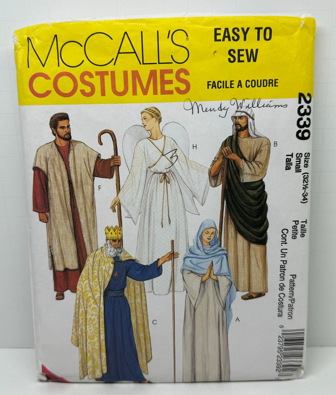 Mccall’s 2339 Adult & Teen Nativity Biblical Costume Pattern for ...