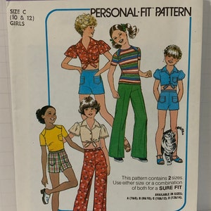 Vintage 1970s Simplicity 8050 Girls Pants or Shirts, Tee Shirts and ...