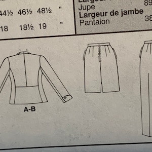 Vintage Mccall’s 9568 Sewing Pattern Lined Jacket Pleated Pants and ...